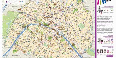Paris Bike-map. Alle Paris-Bikes maps.